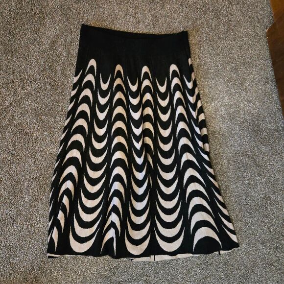Skirts | Womens Knit Pattern Stretch Crescent Moon Pattern Midi Skirt ...